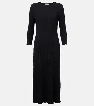 Vince Ribbed-knit Cotton-blend Maxi Dress