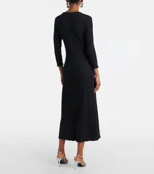 Vince Ribbed-knit Cotton-blend Maxi Dress