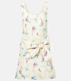 Rabanne Printed Cotton Minidress - Multicoloured