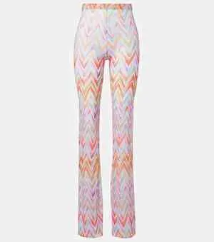Missoni Zigzag Printed Tulle Straight Pants - Multicoloured