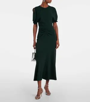 Victoria Beckham Gathered Midi Dress