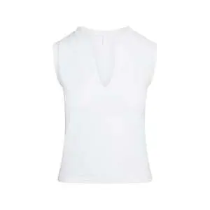 SKIMS Worn In Jersey Split Neck Muscle Tank - Snow