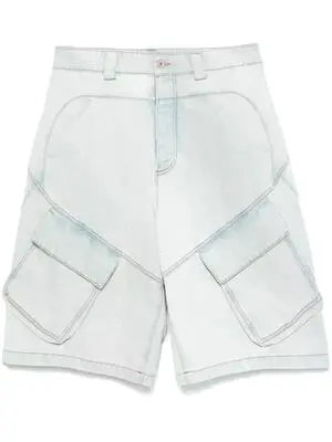 COUNTY OF MILAN Denim Cargo Shorts - Blue