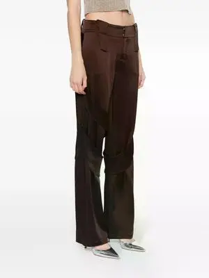 Blumarine Wide-leg Satin Cargo Trousers