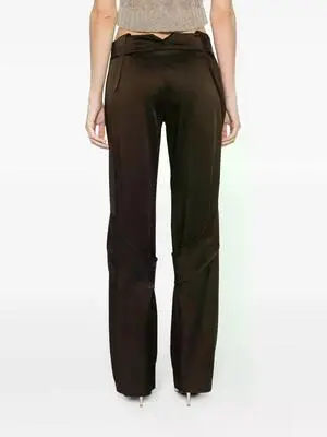 Blumarine Wide-leg Satin Cargo Trousers