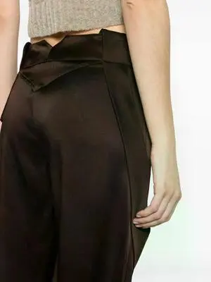 Blumarine Wide-leg Satin Cargo Trousers