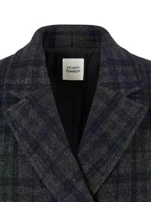 STUDIO TOMBOY Checked Wool-blend Coat