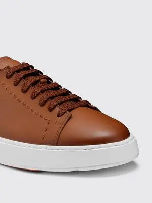 Santoni Lace-up Leather Sneakers