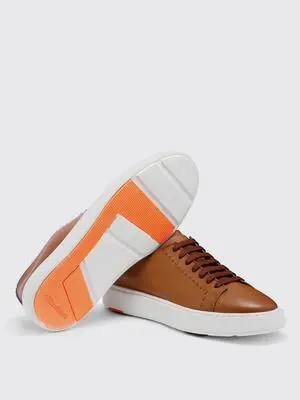 Santoni Lace-up Leather Sneakers