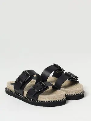 CastaÑer Flat Sandals With Buckle Detailing - Black