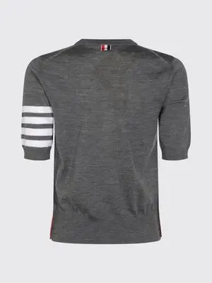 Thom Browne Striped Sleeve Crewneck Sweater