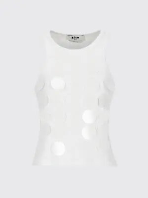 MSGM Embellished Tank Top - White