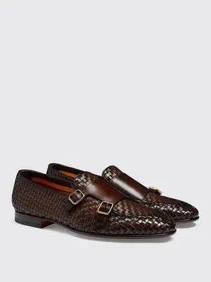 Santoni Monk Strap Shoes - Brown