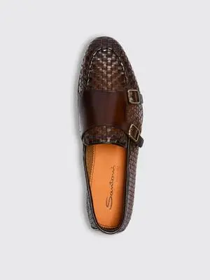 Santoni Monk Strap Shoes - Brown