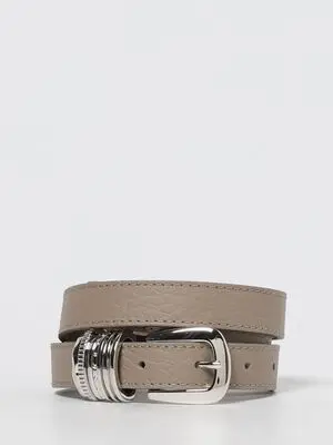 ORTIGNI Leather Belt - Beige