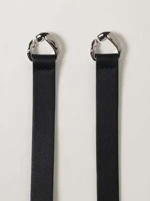 ORTIGNI Leather Belt With Chain Detail