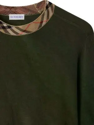Burberry Check-trim Jumper - Brown