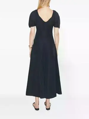 Tory Burch Puff-sleeve A-line Maxi Dress - Black