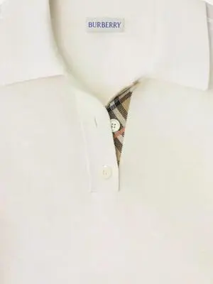 Burberry Lightweight Wool Polo Shirt With Check Detail