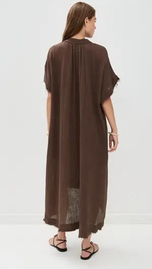 9seed Tunisia Gauze Dress - Chocolate