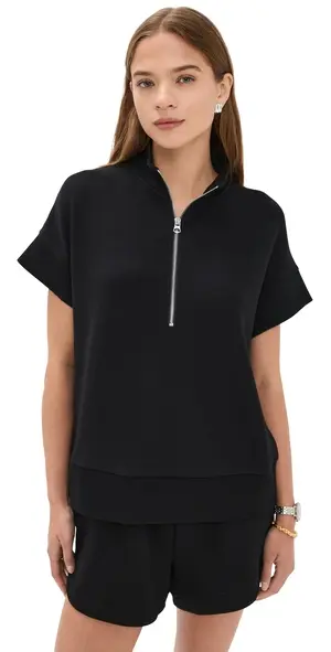Varley Ritchie Short Sleeve Sweatshirt - Black