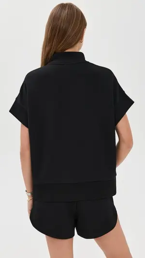 Varley Ritchie Short Sleeve Sweatshirt - Black