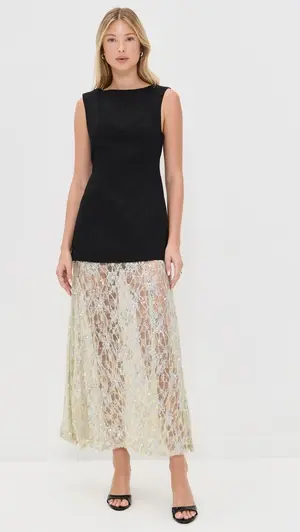 VRG GRL Sequin Lace Maxi Dress