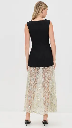 VRG GRL Sequin Lace Maxi Dress