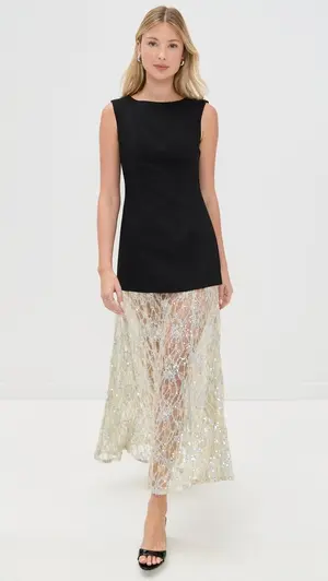 VRG GRL Sequin Lace Maxi Dress
