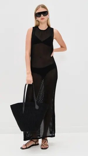 LE BOP Biarritz Maxi Coverup - Noir