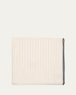 Simonnot Godard Cotton Bengal Stripe Pocket Handkerchief - Ivory