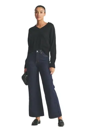 Naadam Signature Cashmere Classic V-neck Sweater - Black