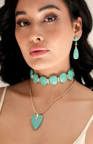 Ettika Drop Earrings - Turquoise