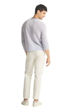 Naadam Lightweight Cashmere Contrast Trim Crewneck Sweater