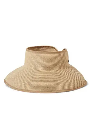 Brixton Ivy Packable Straw Visor - Tan