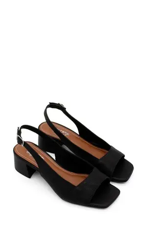 BOTTERO Square Toe Slingback Sandal - Preto