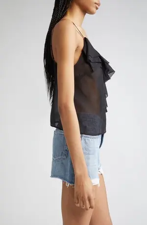 L'Agence Erika Ruffle Silk Camisole