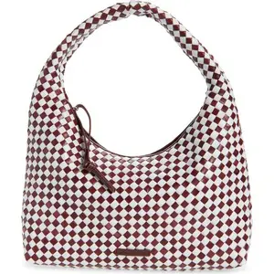 LOEFFLER RANDALL Willow Hobo Bag - Maroon/ White