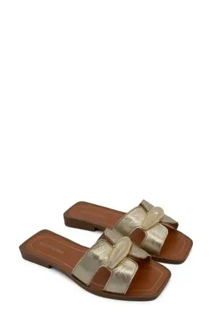 BOTTERO Cutout Slide Sandal Dourado 22