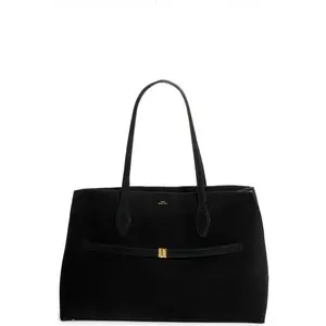 TOTEME Belted Suede Tote - Black