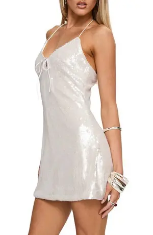 Princess Polly Sequin Halter Mini Dress