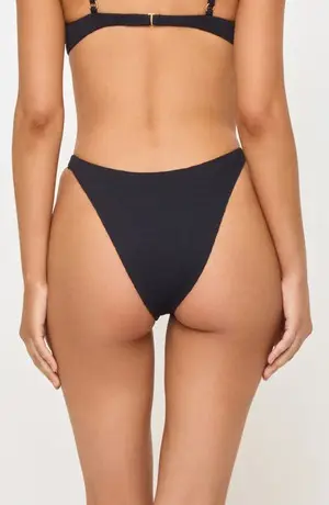 L*Space Leilani Bitsy Pucker Bikini Bottom - Black