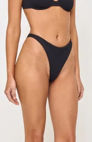 L*Space Leilani Bitsy Pucker Bikini Bottom - Black
