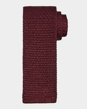 TOM FORD Silk Knit Tie Plum