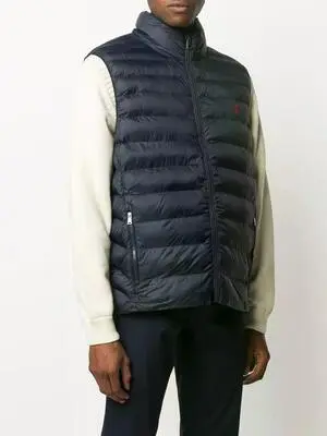 Polo Ralph Lauren Logo-embroidered Puffer Gilet - Blue