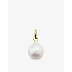 Monica Vinader Small Baroque Pearl Charm - Gold