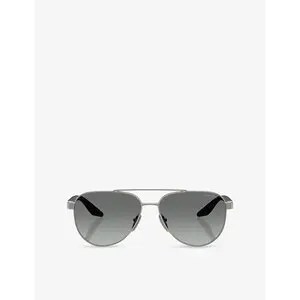 Prada Pilot-frame Metal Sunglasses - Silver