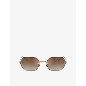 Oliver Spencer Rectangle-frame Metal Sunglasses - Gold