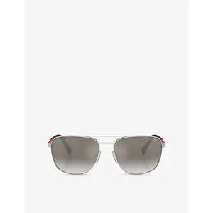 Prada Pilot-frame Steel Sunglasses - Silver