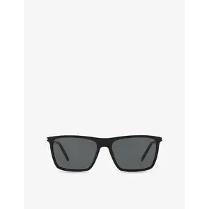 Saint Laurent Sl 668 Rectangle-frame Acetate Sunglasses - Black